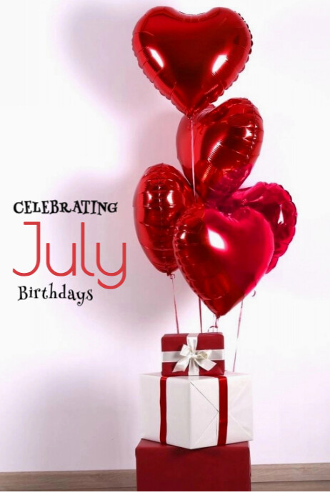 Maximalist Celebrating July Birthdays Banner 4' × 6' Template ...