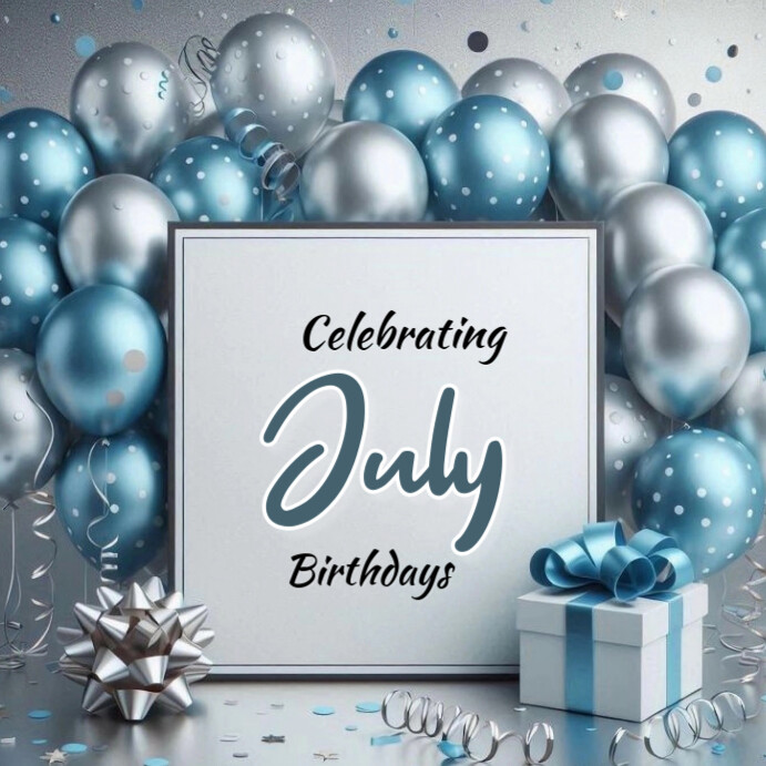 Maximalist Celebrating July Birthdays Instagram Post Template ...