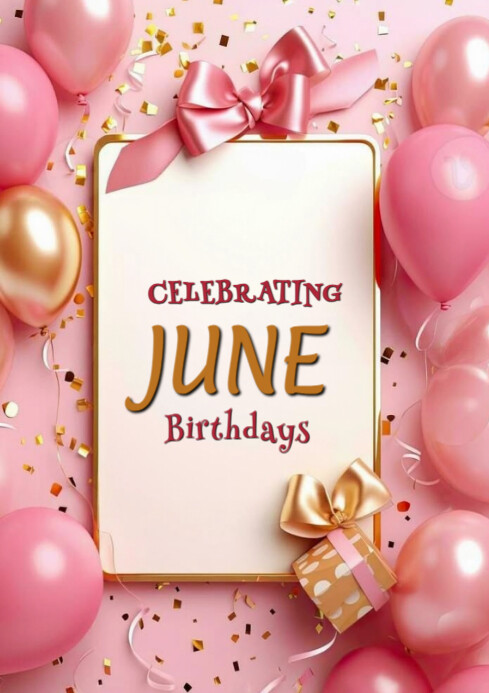 Copy of Maximalist Celebrating June Birthdays A4 | PosterMyWall