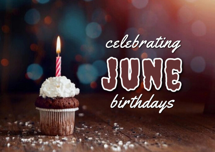 Maximalist Celebrating June Birthdays A4 Template | PosterMyWall
