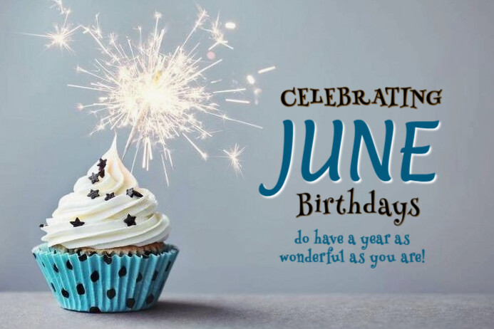 Maximalist Celebrating June Birthdays Banner 4' × 6' Template ...