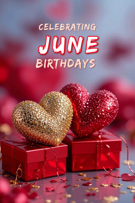 Maximalist Celebrating June Birthdays Banner 4' × 6' Template ...