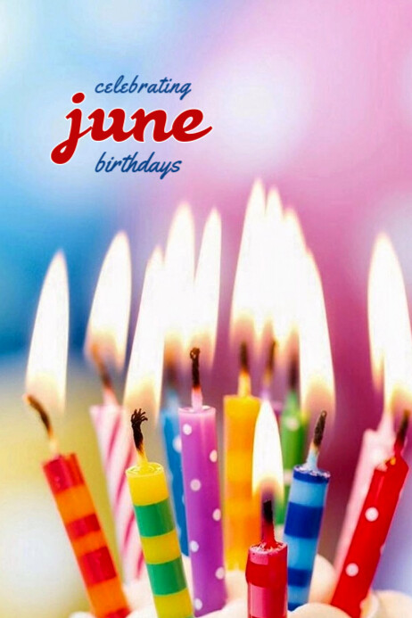 Maximalist Celebrating June Birthdays Banner 4' × 6' Template ...