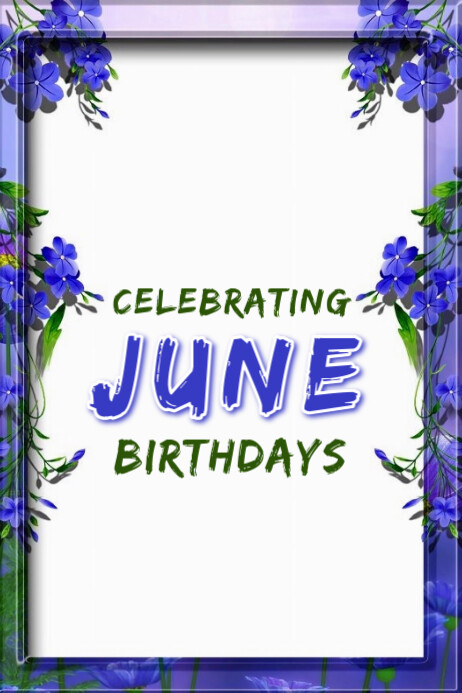 Copy of Maximalist Celebrating June Birthdays Banner 4' × 6' | PosterMyWall