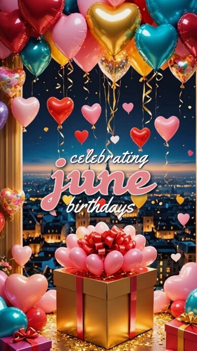 Copy of Maximalist Celebrating June Birthdays Whatsapp Status ...