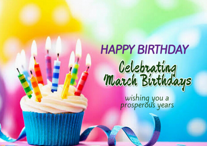 Copy of Maximalist Celebrating March Birthdays A4 | PosterMyWall