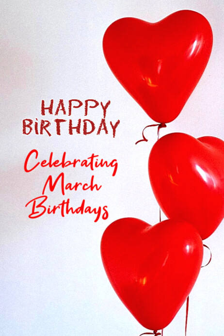 Maximalist Celebrating March Birthdays Banner 4' × 6' Template ...