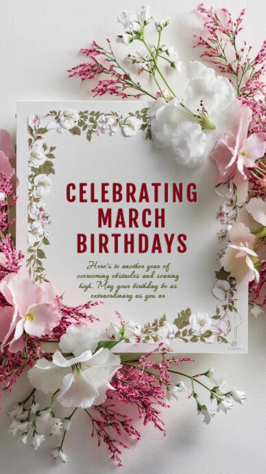 Maximalist Celebrating March Birthdays Whatsapp Status Template ...
