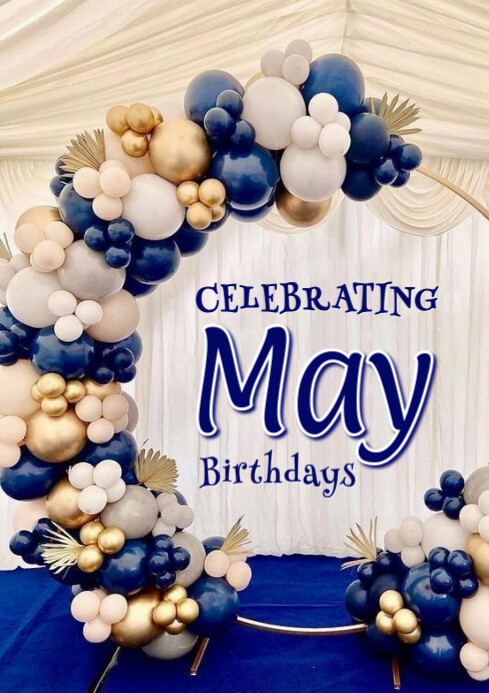 Copy of Maximalist Celebrating May Birthdays A4 | PosterMyWall