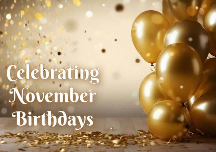 Copy of Maximalist Celebrating November Birthdays A4 | PosterMyWall