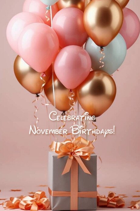 Copy of Maximalist Celebrating November Birthdays Banner 4' × 6 ...