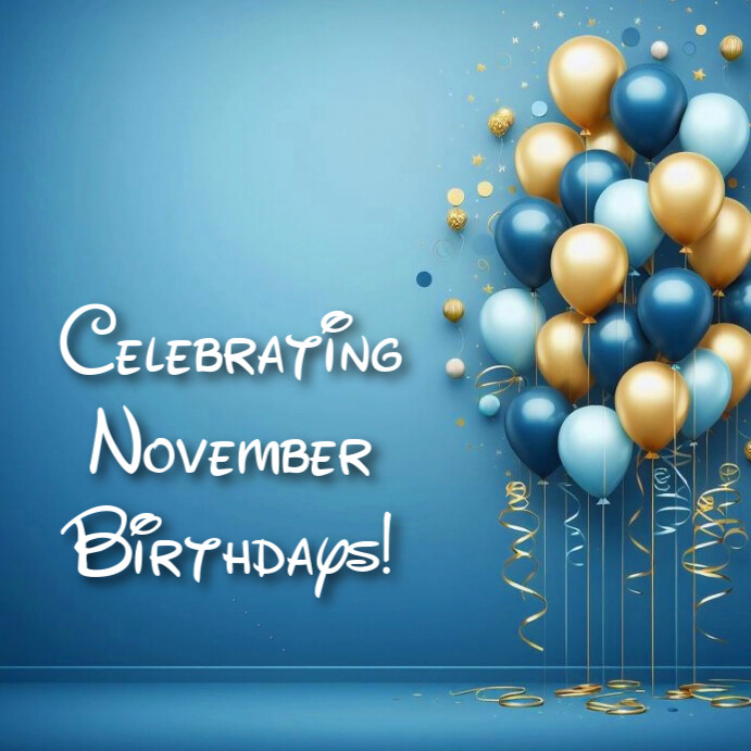 Maximalist Celebrating November Birthdays Instagram Post Template ...