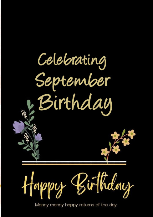Modèle Maximalist Celebrating September Birthdays A | PosterMyWall