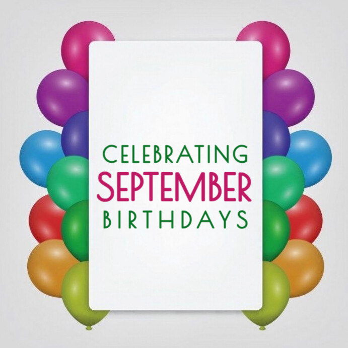 Maximalist Celebrating September Birthdays Instagram Post Template ...