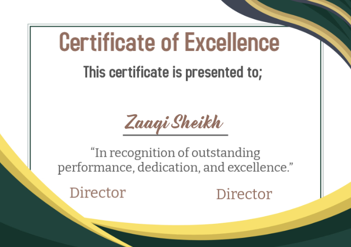 Maximalist Certificate A4 Template | PosterMyWall