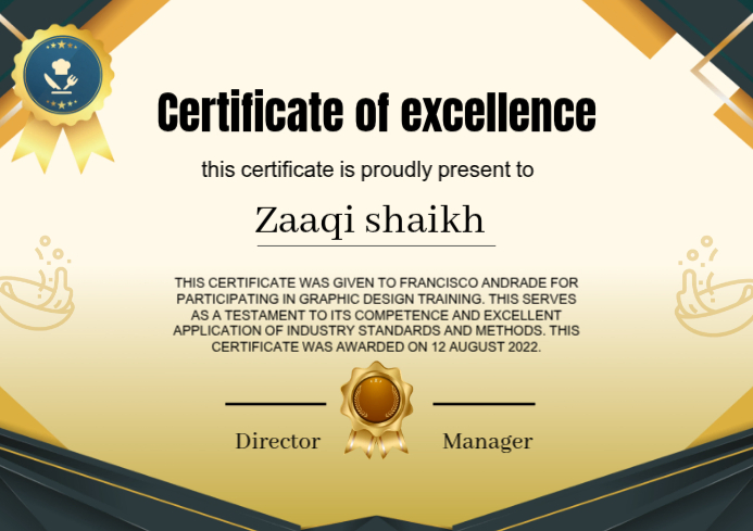 Maximalist Certificate Of A4 Template | PosterMyWall