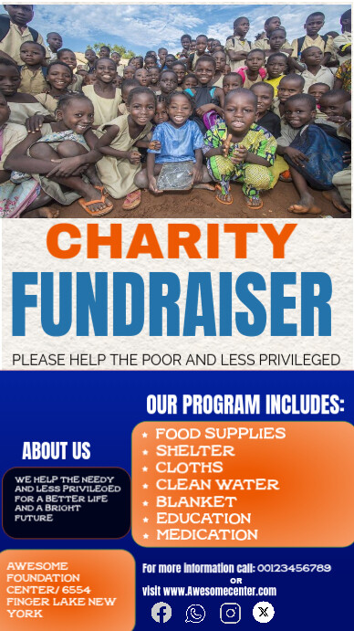 Maximalist Charity Fundraiser Instagram Story Template | PosterMyWall