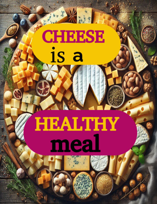 Copy of Maximalist Cheese Food Advertisement Posters Flyer (us Letter ...