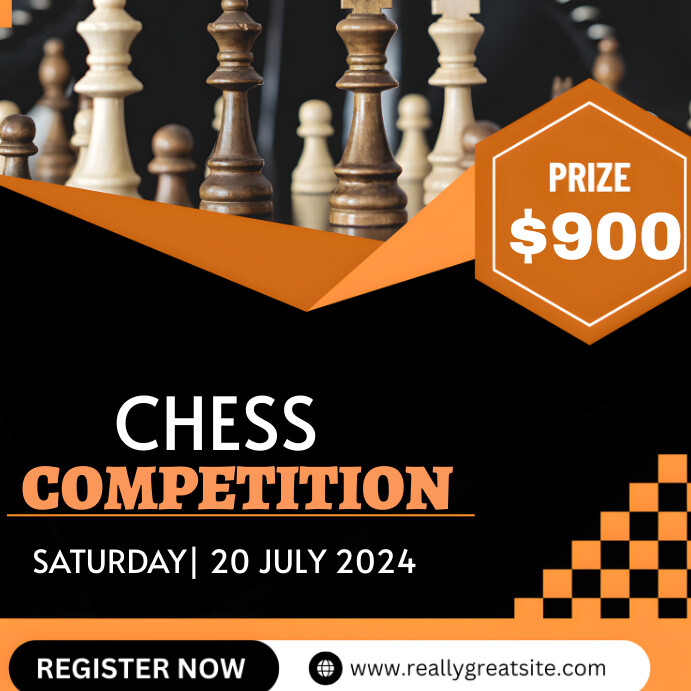 Maximalist Chess Competition Flyer Instagram Template | PosterMyWall