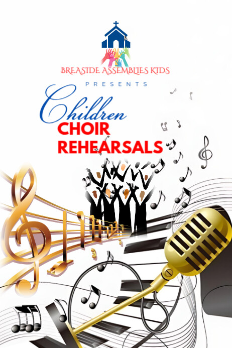 Plantilla de Maximalist Children Choir Rehearsals Poster | PosterMyWall