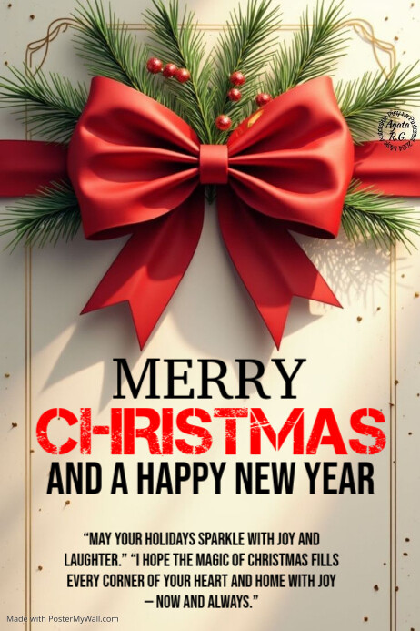 Maximalist Christmas Card Poster Template | PosterMyWall