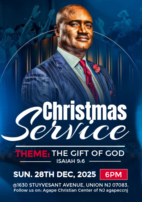 Plantilla de Maximalist Christmas Church Service Flyer A4 | PosterMyWall