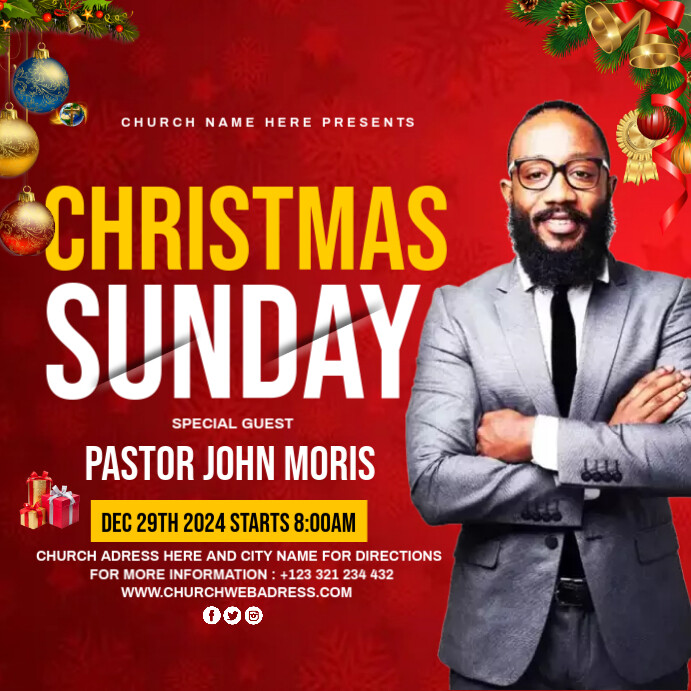 church, christmas, merry christmas Template | PosterMyWall