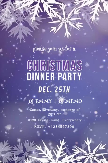 Maximalist Christmas Dinner Party Invite Banner 4' × 6' Template ...