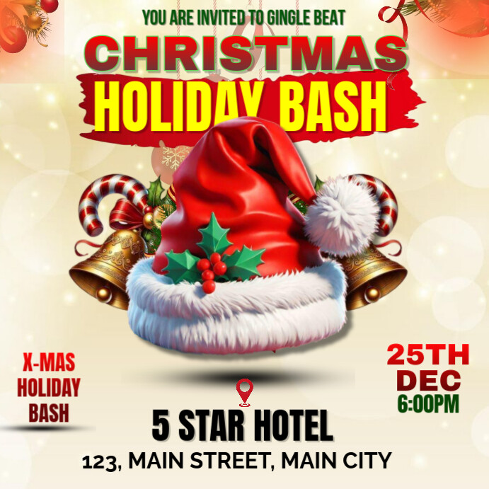 Copy of Maximalist Christmas Holiday Bash Instagram Post | PosterMyWall