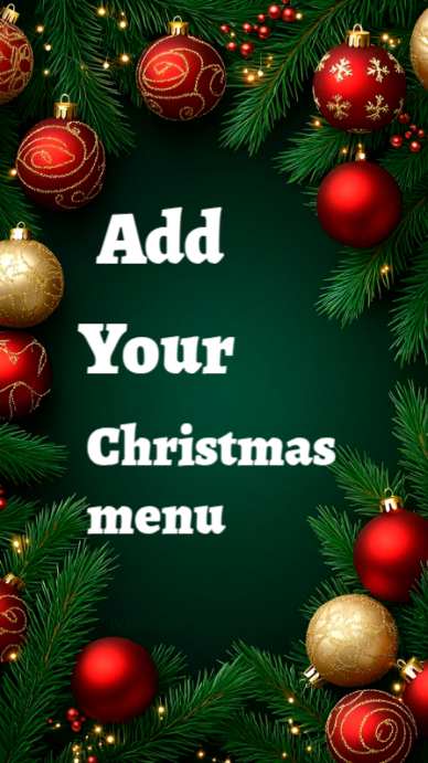Maximalist Christmas Menu Flyer Instagram Story Template | PosterMyWall