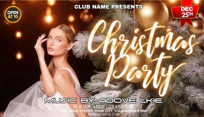 Maximalist Christmas Party Blog Header Template | PosterMyWall