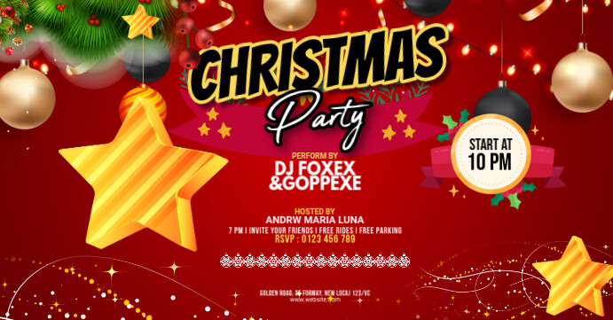 Copy of Maximalist Christmas Party Facebook Event Cover Facebook Event ...