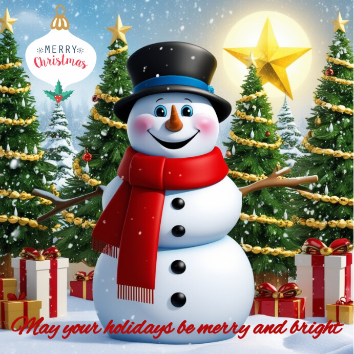 Maximalist Christmas Postcard Instagram Post Template | PosterMyWall