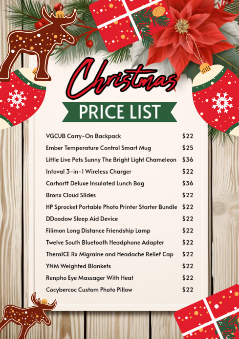 Copy of Maximalist Christmas Product List A2 | PosterMyWall