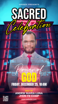 Maximalist Church Anniversary Whatsapp Status Template | PosterMyWall