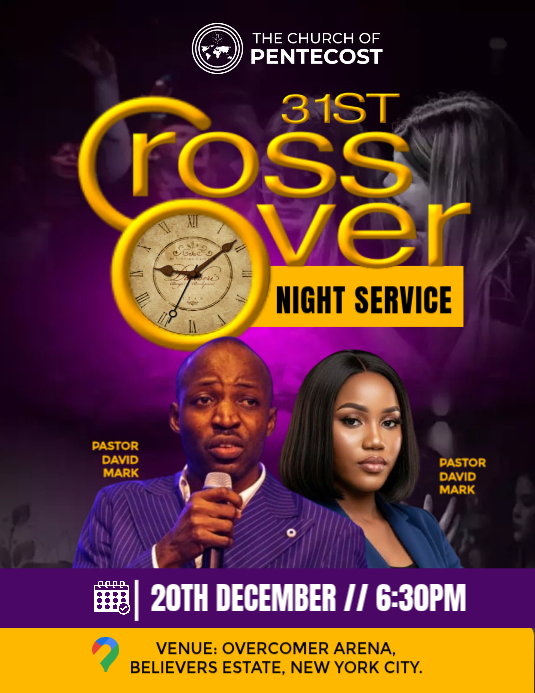 Maximalist Church Cross Over Service Flyer (us Letter) Template ...