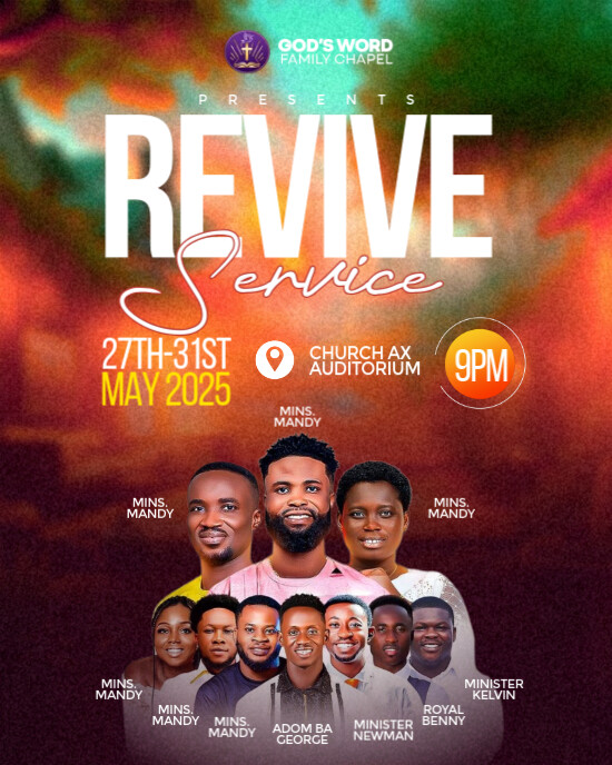 Maximalist Church Flyer Instagram Portrait Template | PosterMyWall