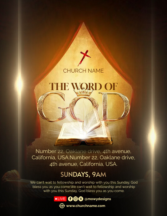 Maximalist Church Invitation Flyer (us Letter Template | PosterMyWall