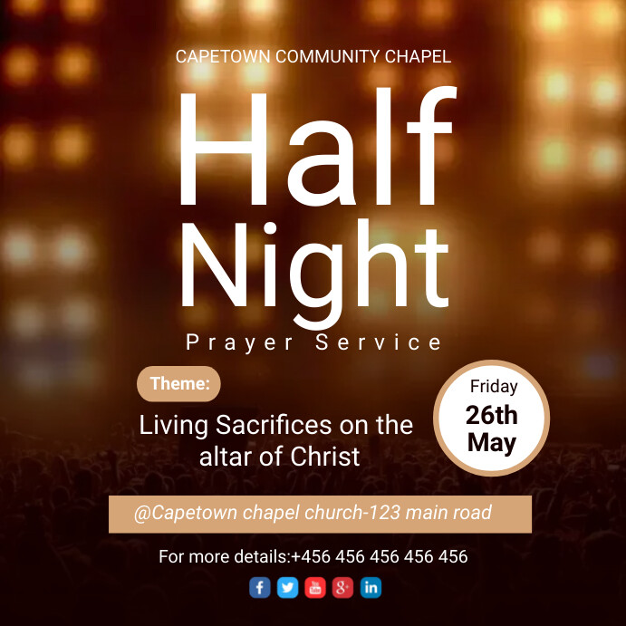 Maximalist Church Prayer Service Instagram Po Template | PosterMyWall