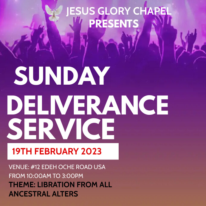 Maximalist Church Program Poster Flyers Reviv Template | PosterMyWall