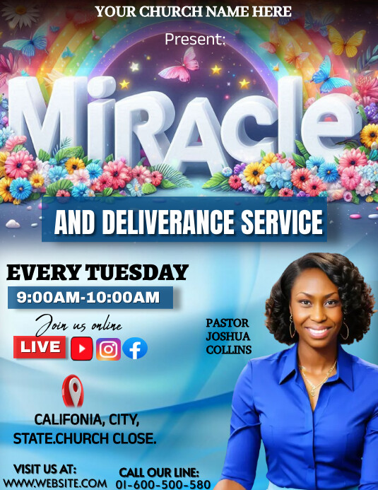 Maximalist Church Programs And Service Flyer Template | PosterMyWall