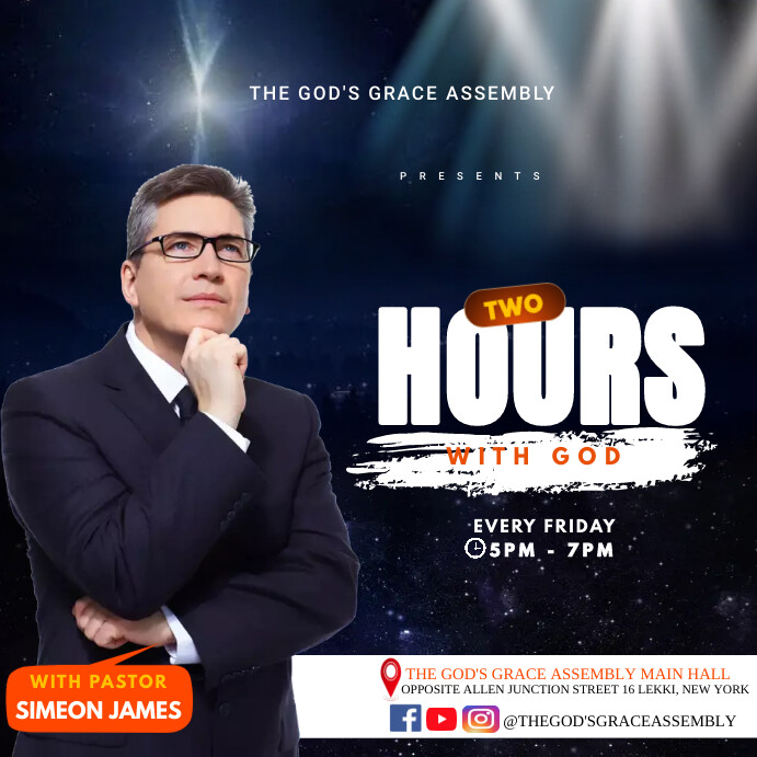 Maximalist Church Service Square (1:1) Template | PosterMyWall