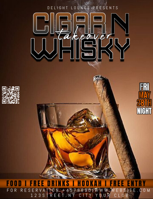 Copy of Maximalist Cigar And Whisky Flyer (us Letter) | PosterMyWall