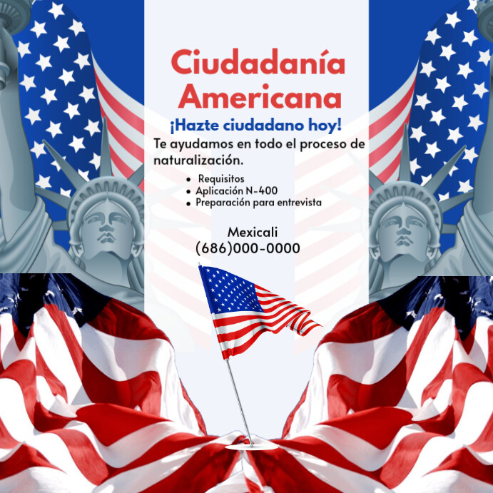Modèle Maximalist Ciudadanía Americana Instagram Post | PosterMyWall