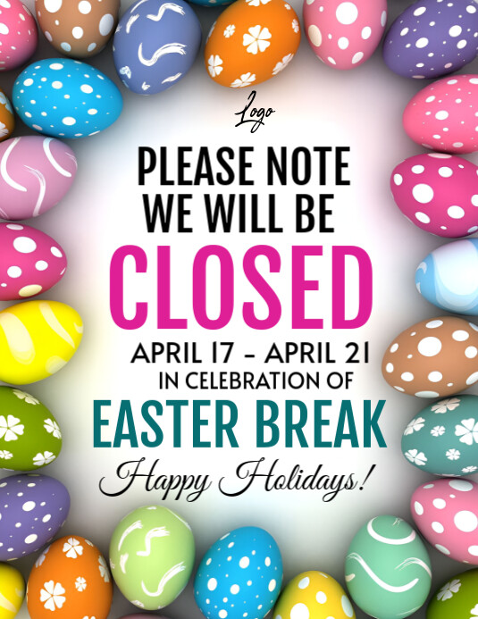 Copy of Maximalist Closed For Easter Holidays Flyer (us Letter ...