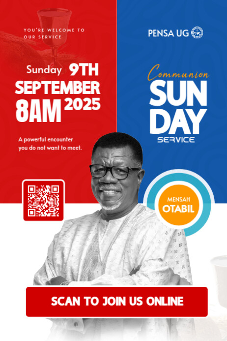 Copy of Maximalist Communion Sunday Service Flyer Poster | PosterMyWall