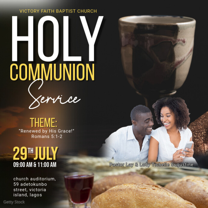 Maximalist Communion Sunday Service Instagram Post Template | PosterMyWall