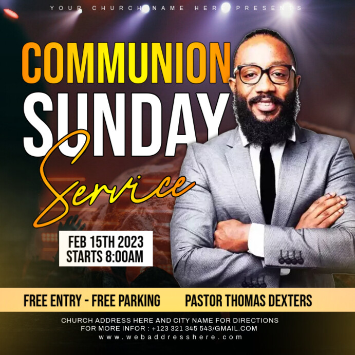 Copy of Maximalist Communion Sunday Service Instagram Post | PosterMyWall