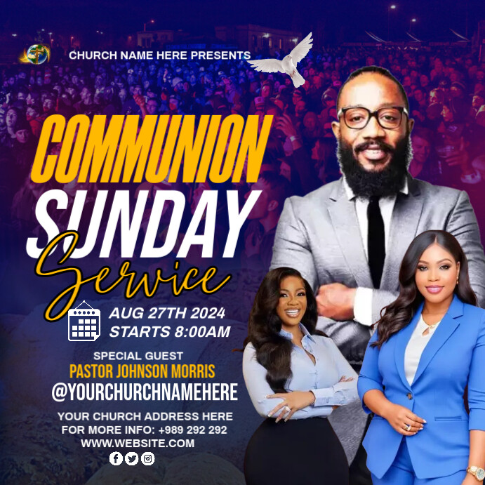 Copy of Maximalist Communion Sunday Service Instagram Post | PosterMyWall