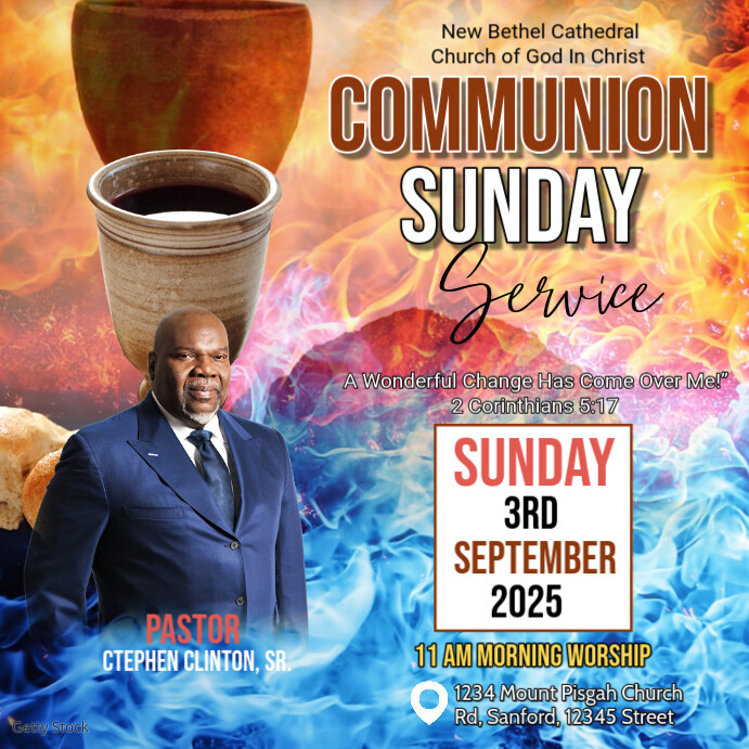 Maximalist Communion Sunday Service Instagram Post Template | PosterMyWall